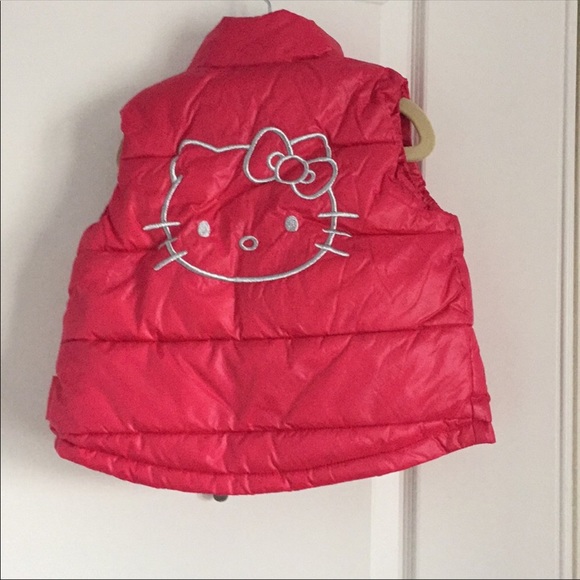 H&M | Jackets & Coats | Hello Kitty Hm Winter Red Vest Girl 34 Years ...